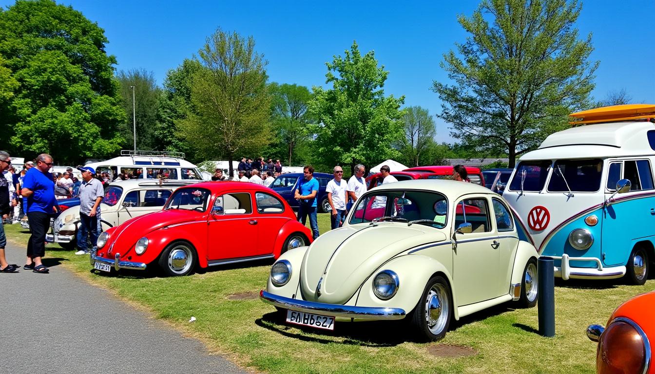 un dimanche consacré aux anciennes Volkswagen à Échiré - Open Cars