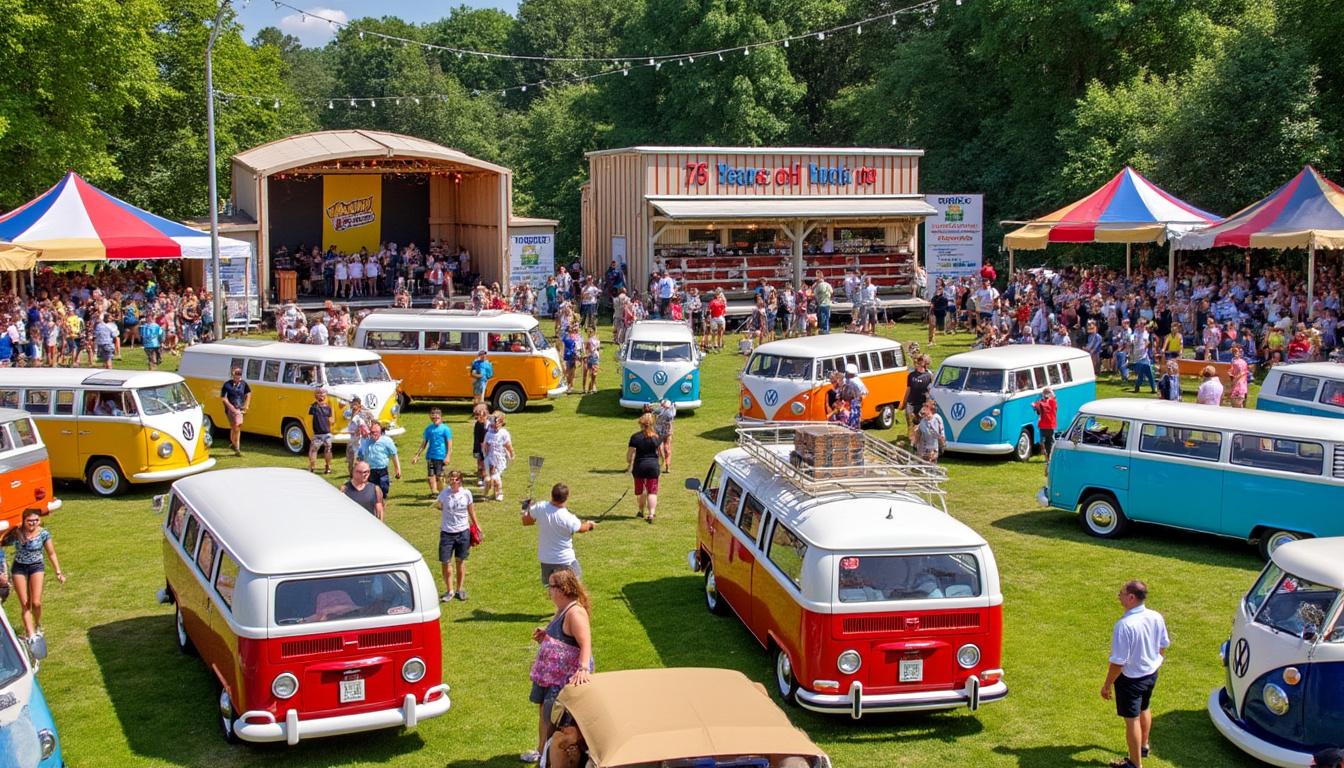 Volkswagen célèbre les 75 ans de son Combi avec un festival mémorable ...